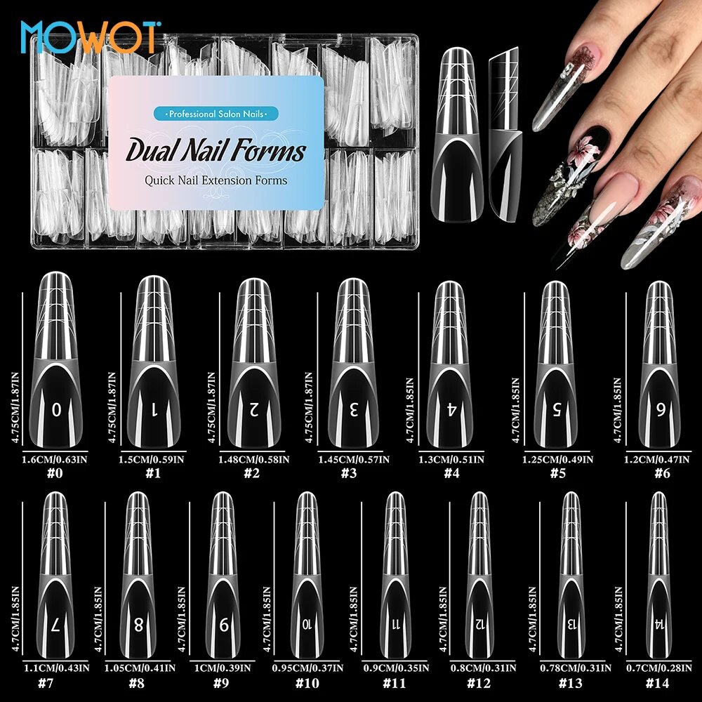 MOWOT формы для ногтей Dual Forms C-150pcs-box