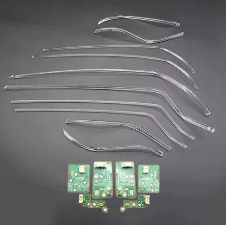 Для AUDI A6L C8 2019 2020 2021 2022 2023 матричная фара DRL чип световая направляющая трубка A pair