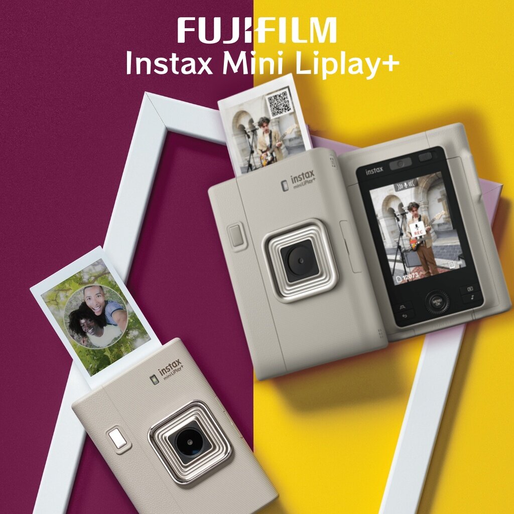 Фотокамера Instax Mini LiPlay+ Bluetooth аудиофото Золотисто-бежевый