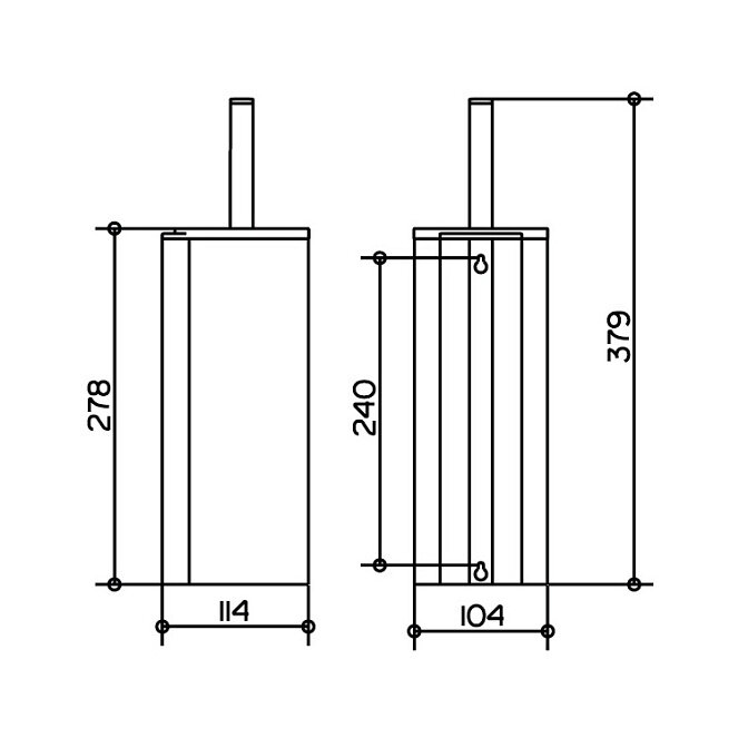 Ёршик для унитаза Keuco Plan 14964 010100 хром