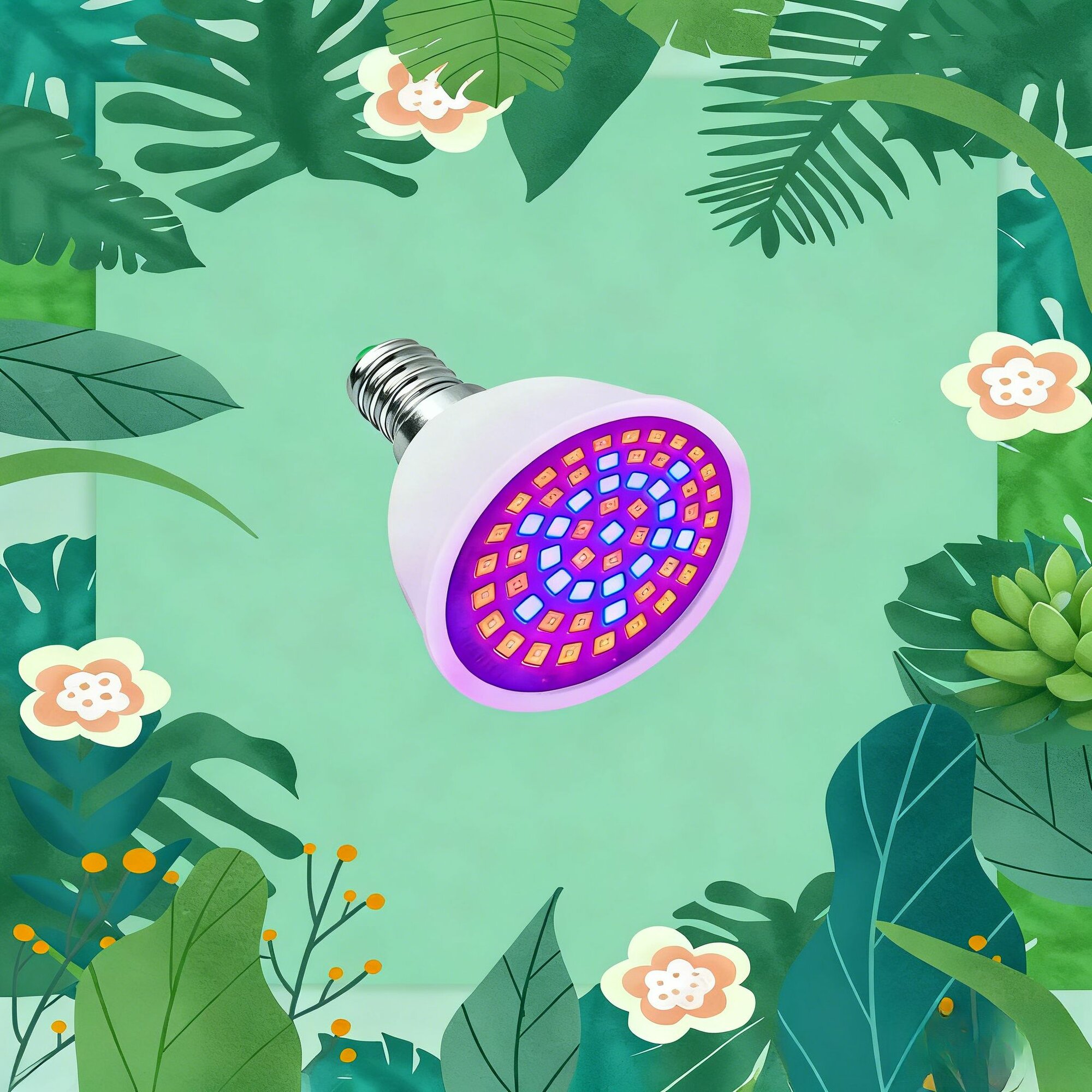 Лампа для рассады E14, 48 шариков