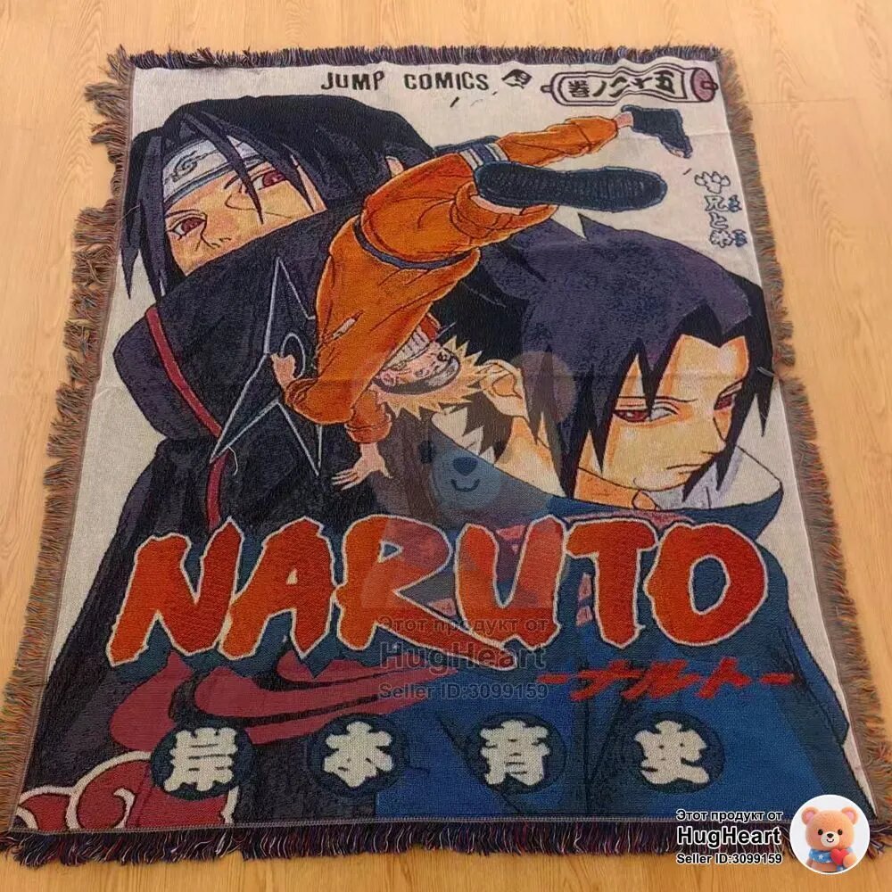 Гобелен Naruto 160x130 см, с принтом аниме, для спальни и гостиной, хлопковый декор