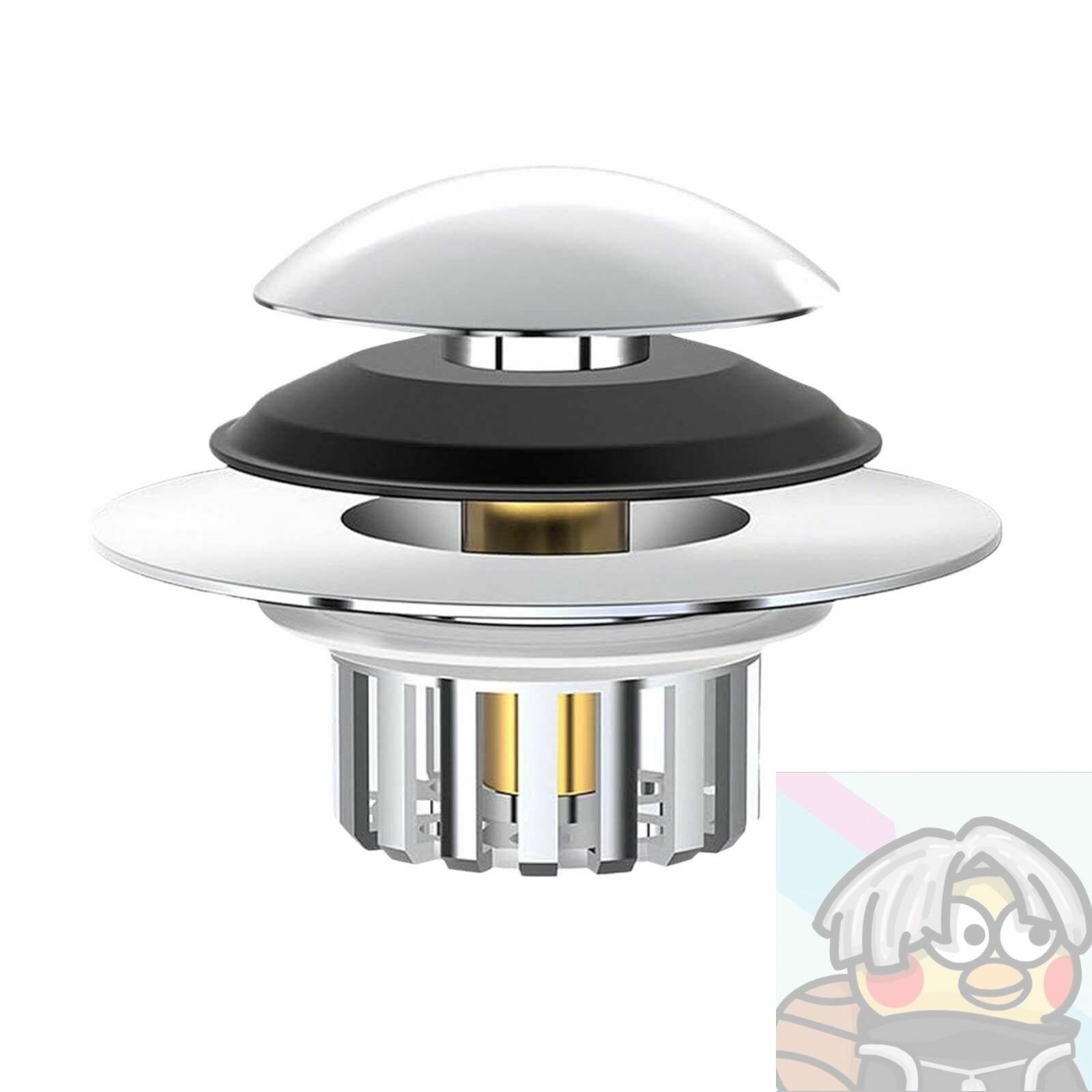 Пробка для ванной и раковины металлическая, 1шт66