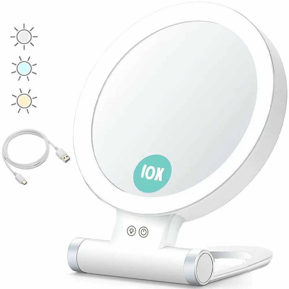 Зеркало косметическое, 18.5 см х 20.5 см