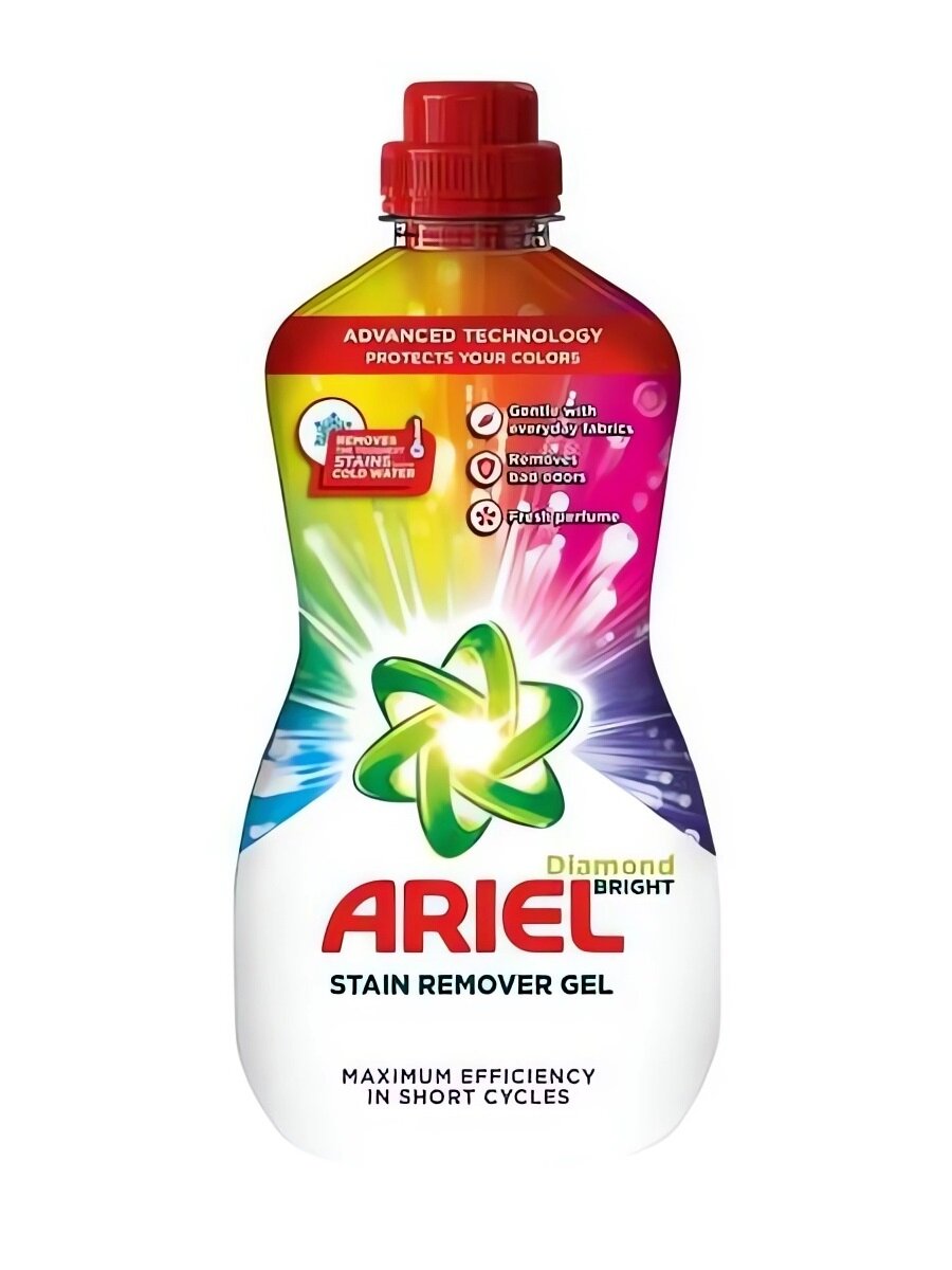 Пятновыводитель Ariel Diamond Bright Colour 950мл (гель, для цветных тканей)