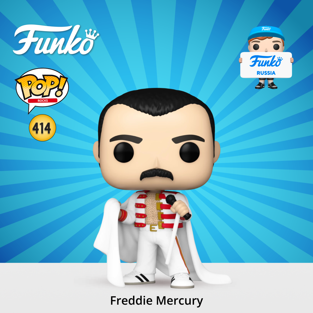 Фигурка POP! Rocks Queen Freddie Mercury w/Cape (414) 75374