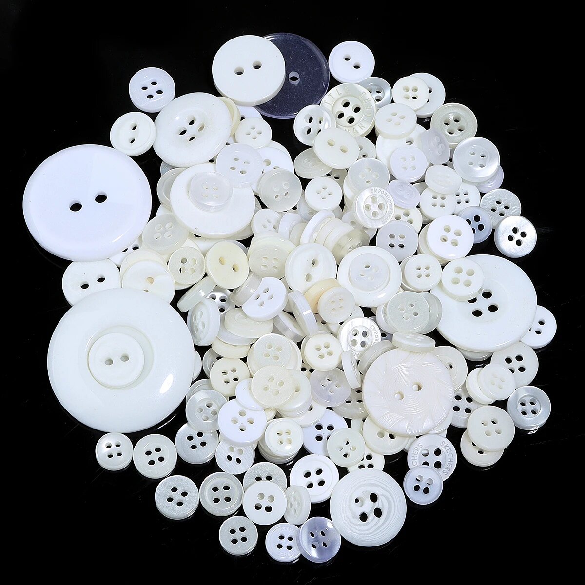 Белые пуговицы из смолы, 50г, White, Белый