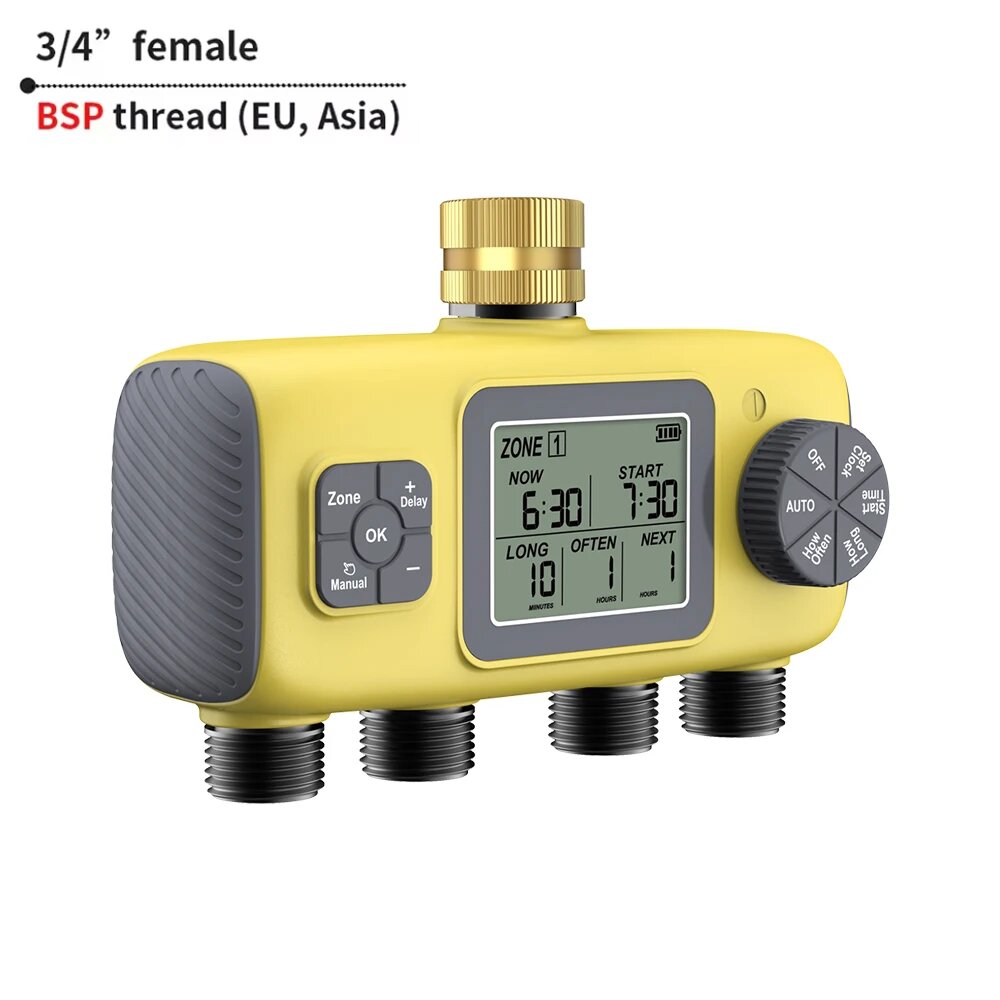 Smart Water Timer 1/2/3/4-Outlet Roller 4-outlet EU