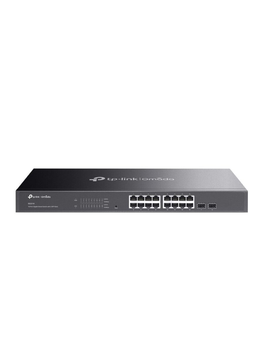 Коммутатор управляемый TP-LINK SG2218 16x10/100/1000 Мбит/с, 2xSFP Gb, Smart