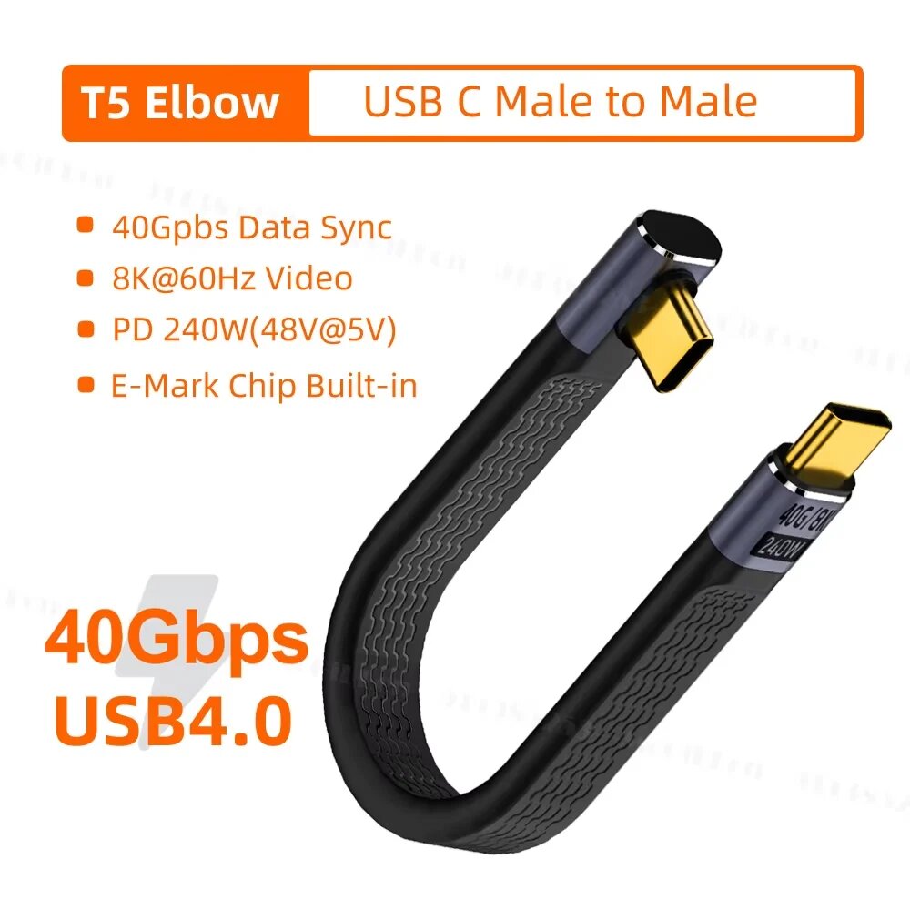 Кабель USB C — USB Type C 40 Гбит/с для MacBook Pro Quick Charge USB 4.0 Gen3 240 Вт PD CG-CG ZW