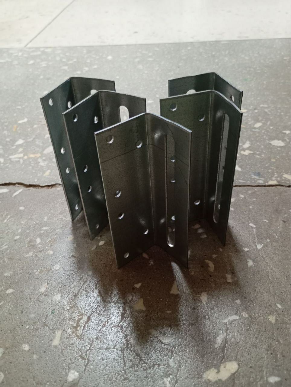 Уголок крепежный 40х40хШ120х2,0мм KUC 5 штук широкий скользящий с пазом компенсации усадки,