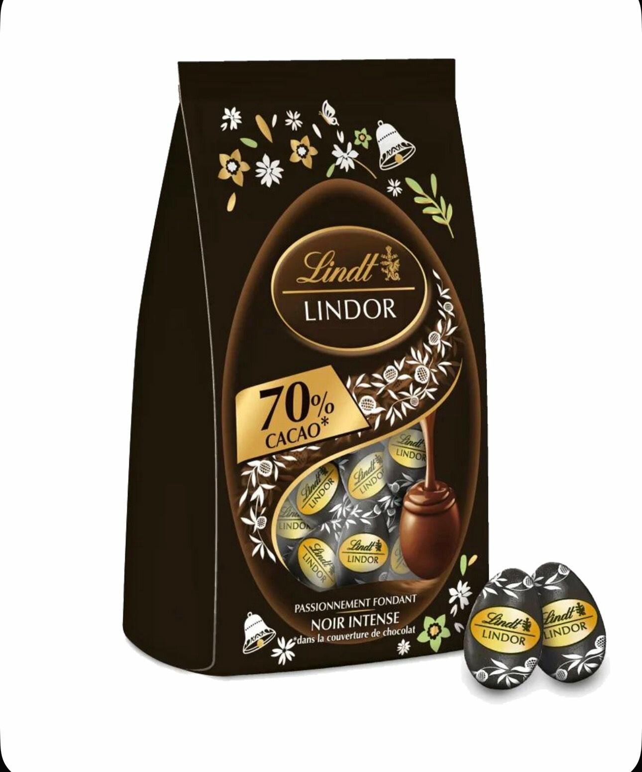 Шоколадные конфеты Lindor в форме яиц 70% какао пасхальная коллекция, 180г