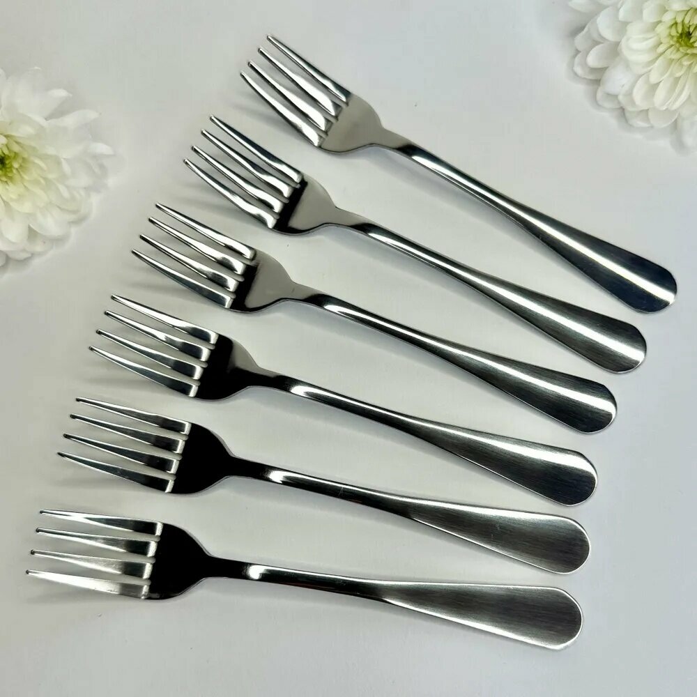 Вилка для салата 6 предм. серебристый, зеркальный
