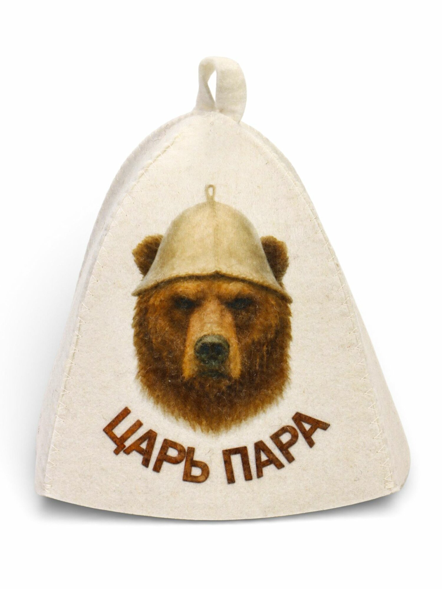 Шапка для бани и сауны Царь пара , полиэфир, шерсть