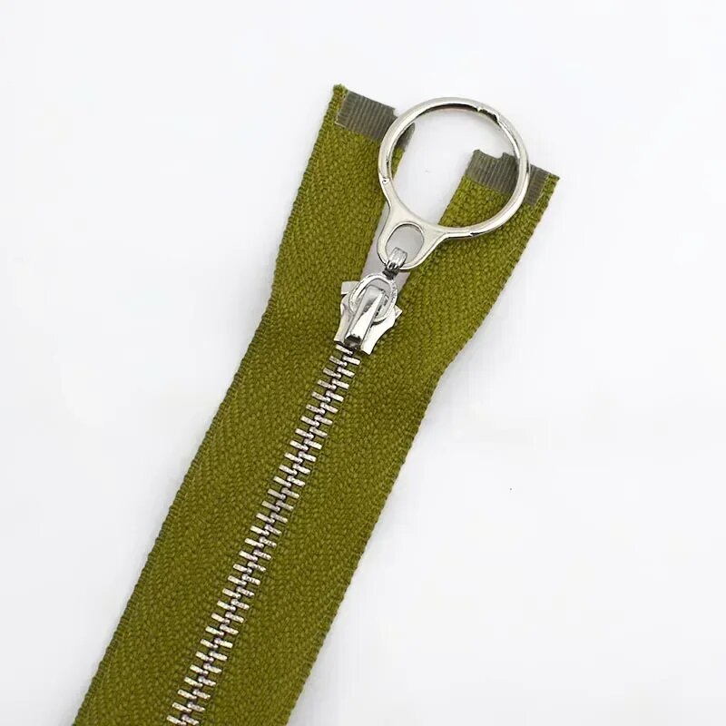 Комплект металлических молний Meetee 5 шт. Зеленый, ZA090-ArmyGreen, CloseEnd-No3-25cm