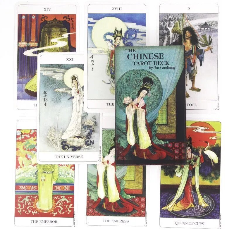 Таро Chinese Tarot Deck by Jui Guoliang Карты Таро неоновая луна Русское Таро для гадания