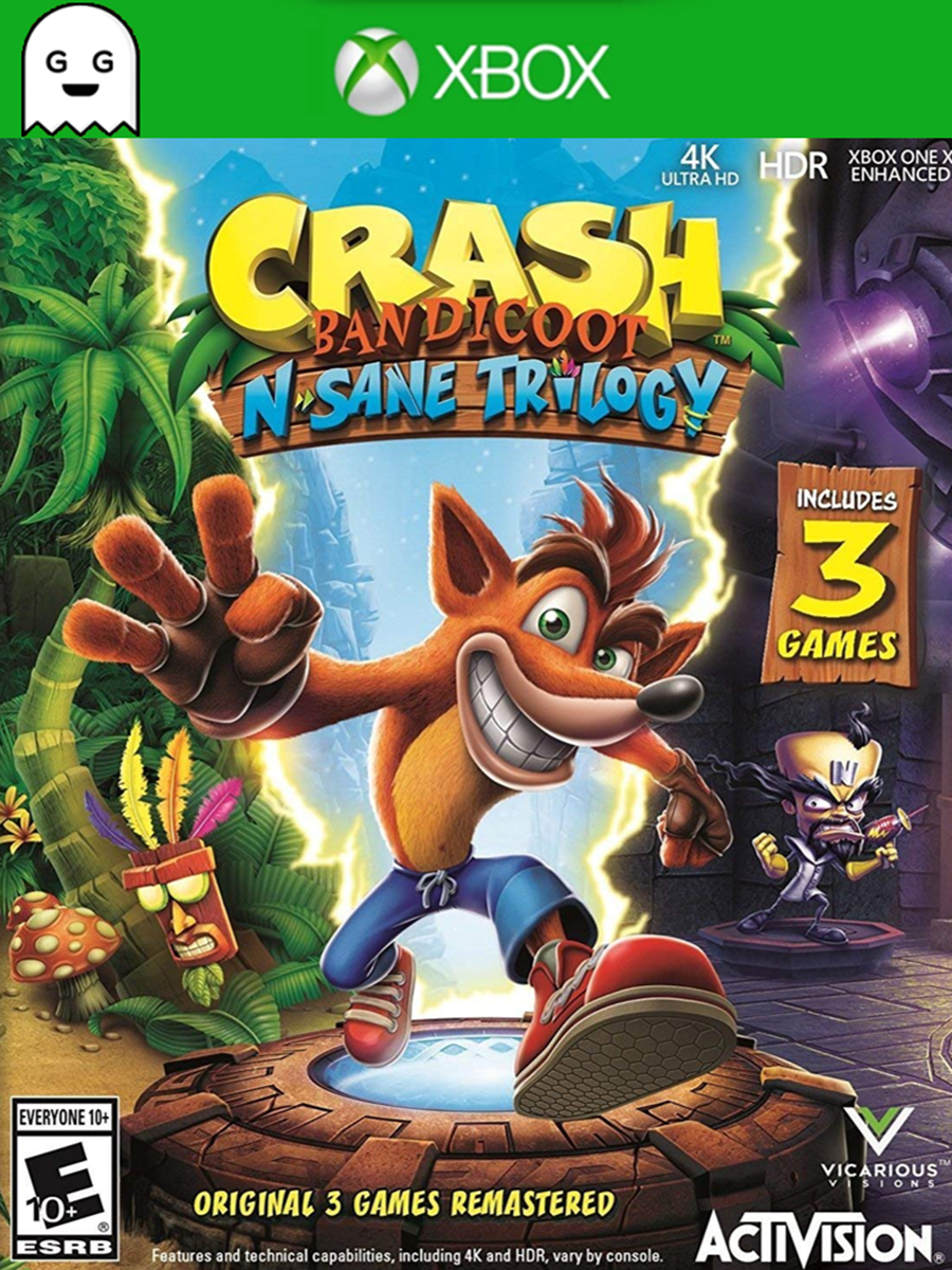 Игра Crash Bandicoot N. Sane Trilogy, цифровой ключ для Xbox One/Series X|S, Английский язык, Аргентина