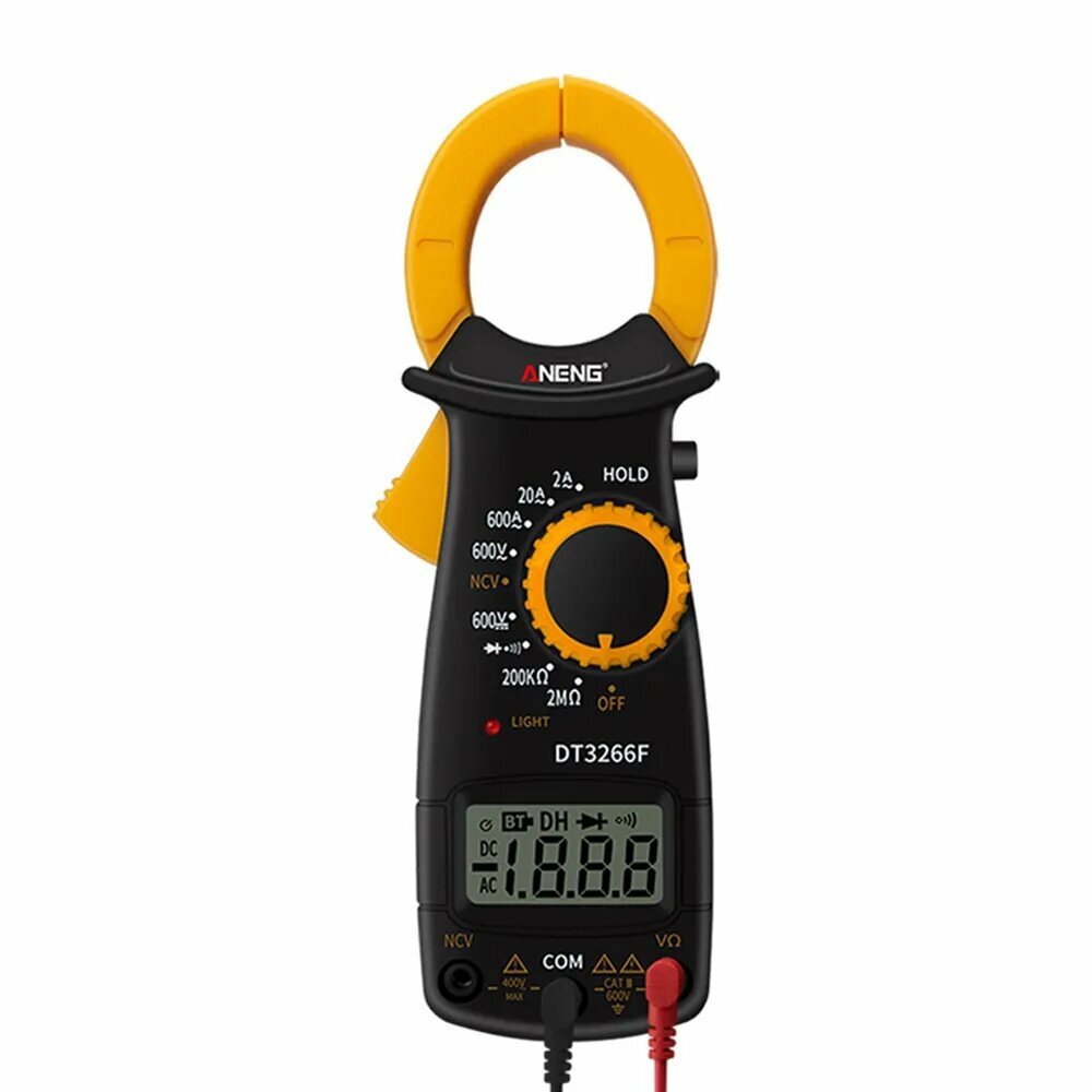 Цифровой токоизмерительные клещи ANENG DT-3266F с функцией True RMS, измерение напряжения, тока, сопротивления и температуры
