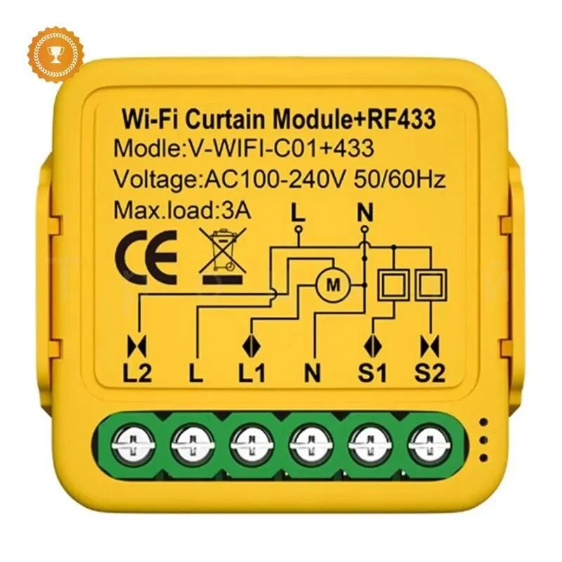 GM Tuya Smart WiFi RF433 Модуль Управления Выключателем Штор для дома