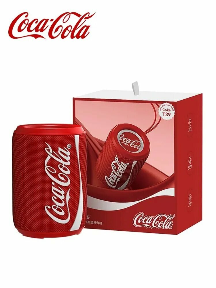 Coca-Cola smart audio, Bluetooth 5.4, с подсветкой, водонепроницаемый