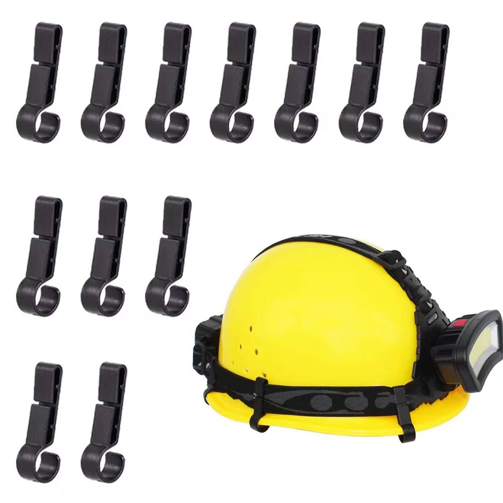 20 шт Пластиковые клипсы для легкого крепления фонаря на каску