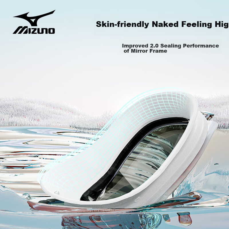 MIZUNO Женские большие линзы плавательные очки 500 диоптрий против запотевания водонепроницаемые комплект белый B60