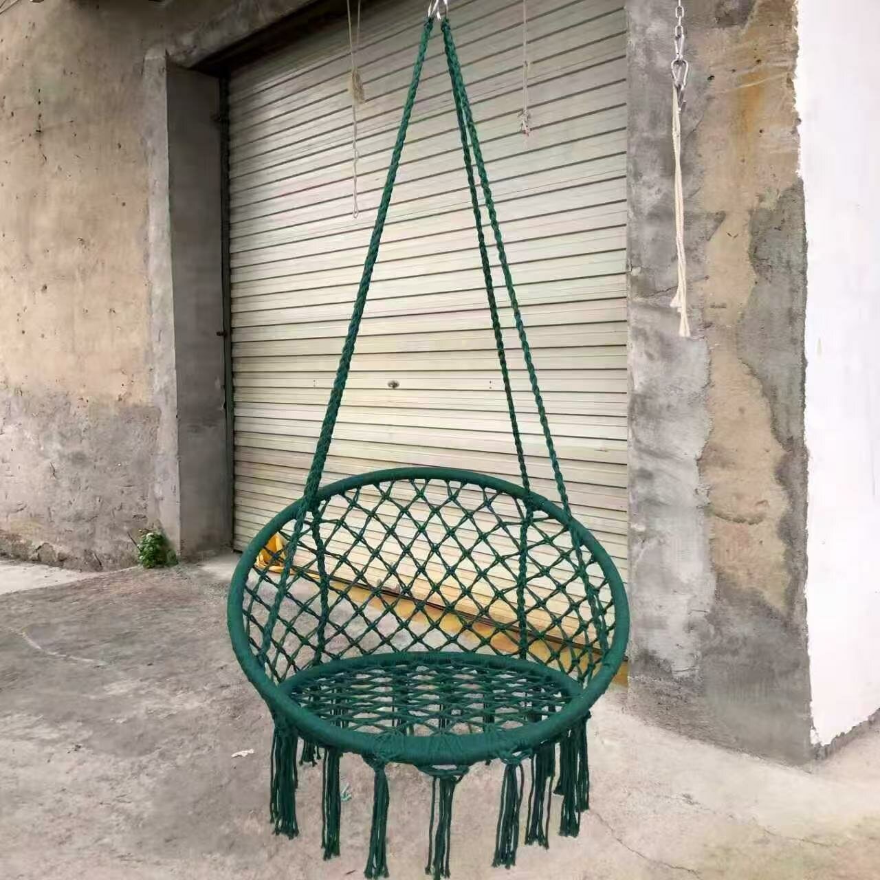 Качели садовые 120 см х 80 см, кресло гамак подвесное, кресло-качели, плетенные качели-гнездо