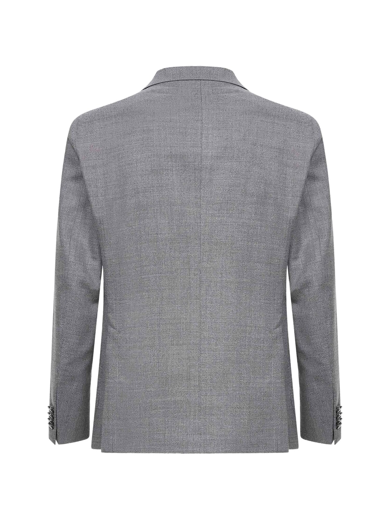 Пиджак Tagliatore Peak-lapel logo-pin blazer, размер 50, grey — фото 1
