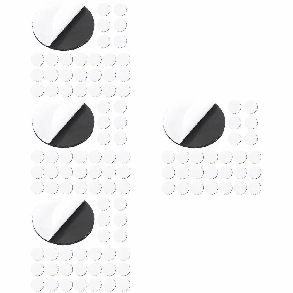 Черные двусторонние липучки для ковров и диванных подушек, 120 пар