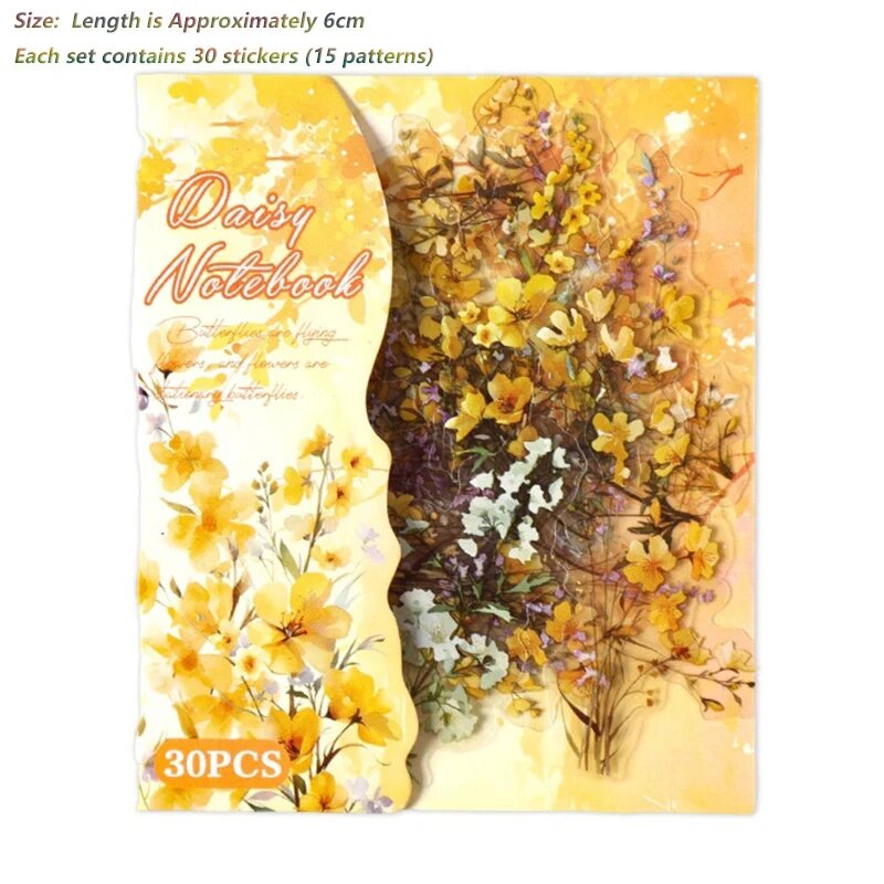 Наклейки на блокнот Daisy, 30 шт, Style 1-30 sheets