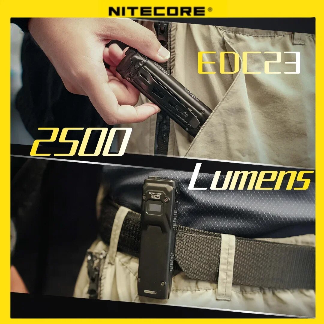 Портативный аварийный фонарь для кемпинга NITECORE EDC23 Search Light 2500LM