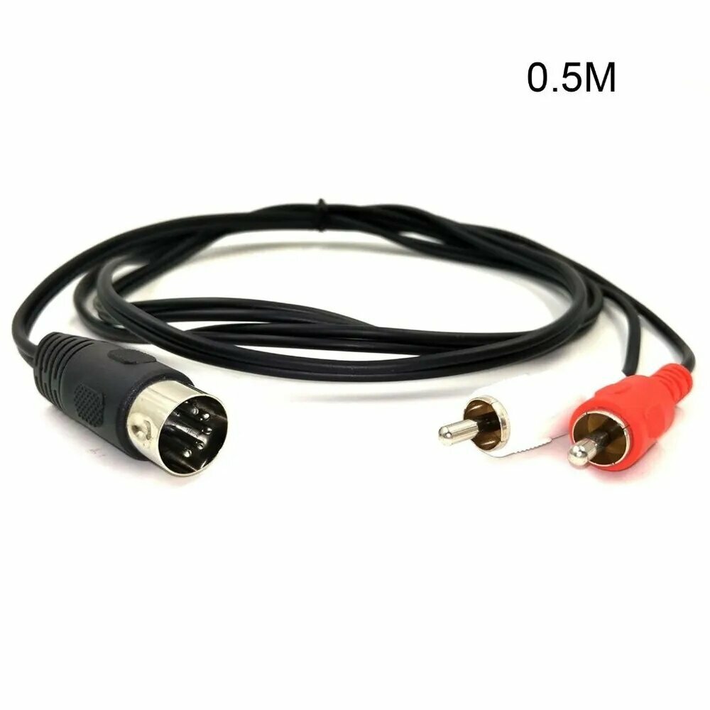 MOYANIE Аудиокабель RCA/5-pin DIN, 0.5 м, черный