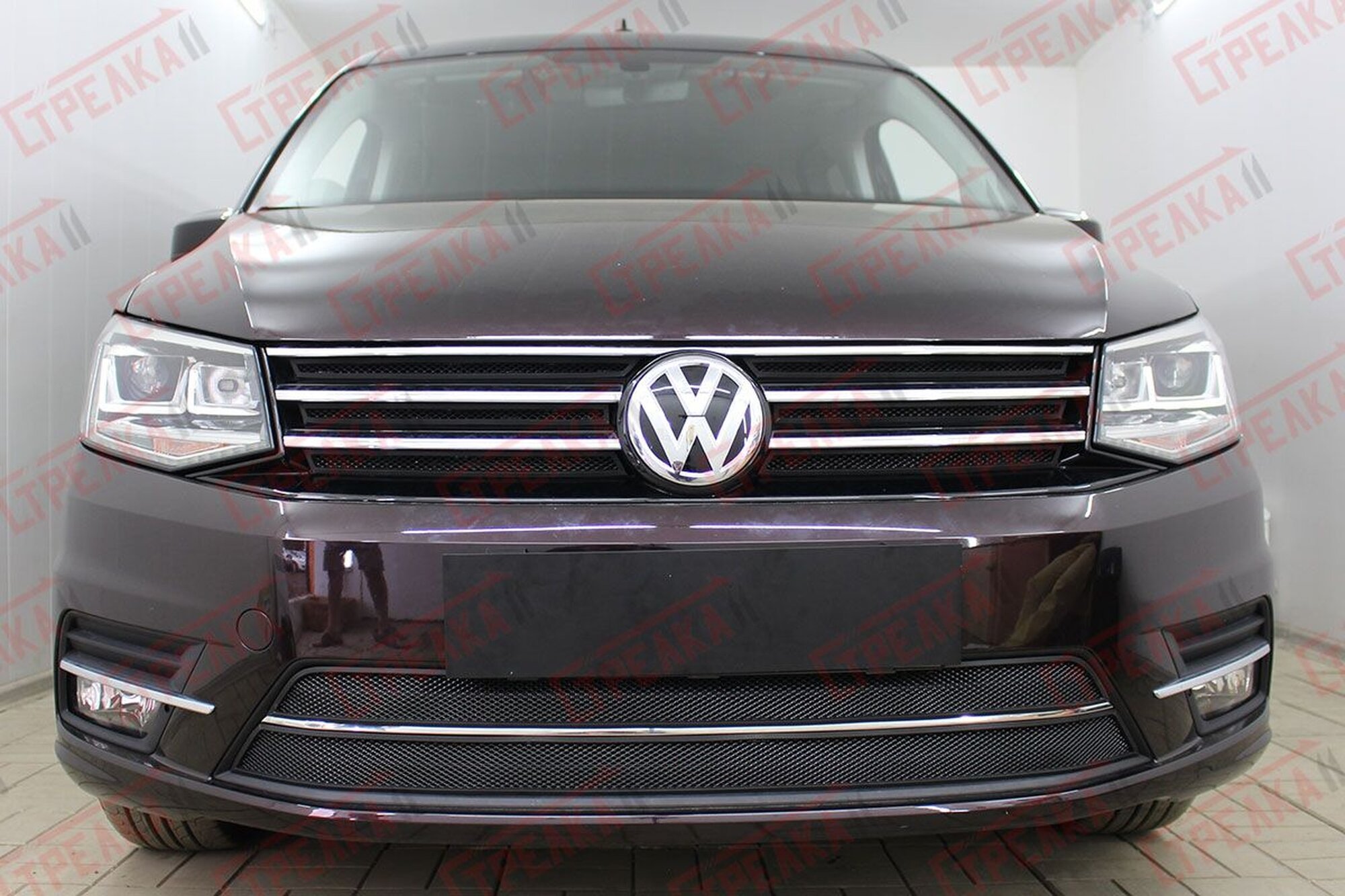 Защитная сетка радиатора с окантовкой и защелками для VOLKSWAGEN CADDY IV 2015-, 8шт