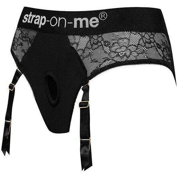 Пояс для страпона Strap-On-Me Harness Lingerie Diva, кружевной с подвязками