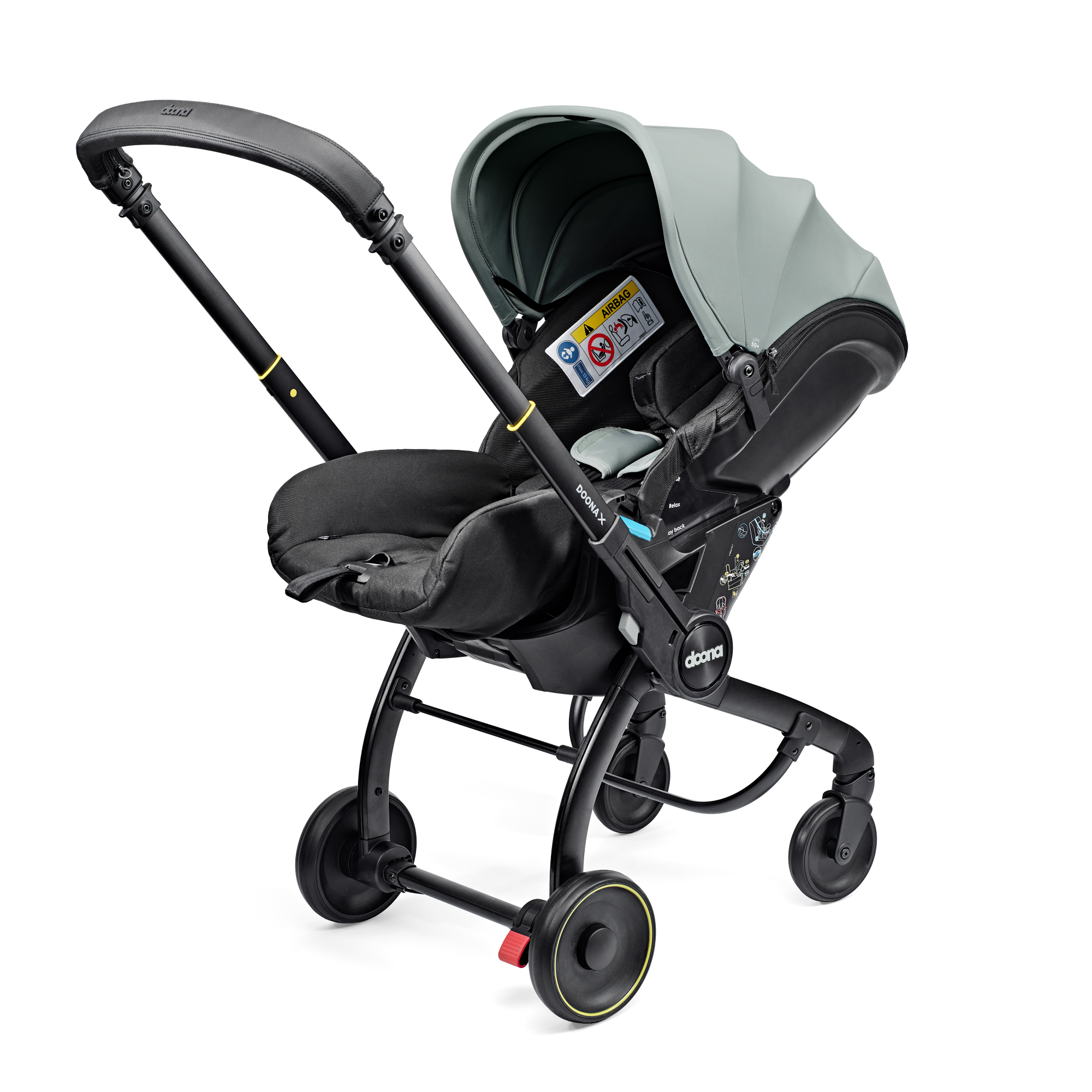 Коляска-автокресло Doona X с регулировкой спинки, автолюлька для новорожденных 0+, до 13 кг, с колесами, Dusty Sage