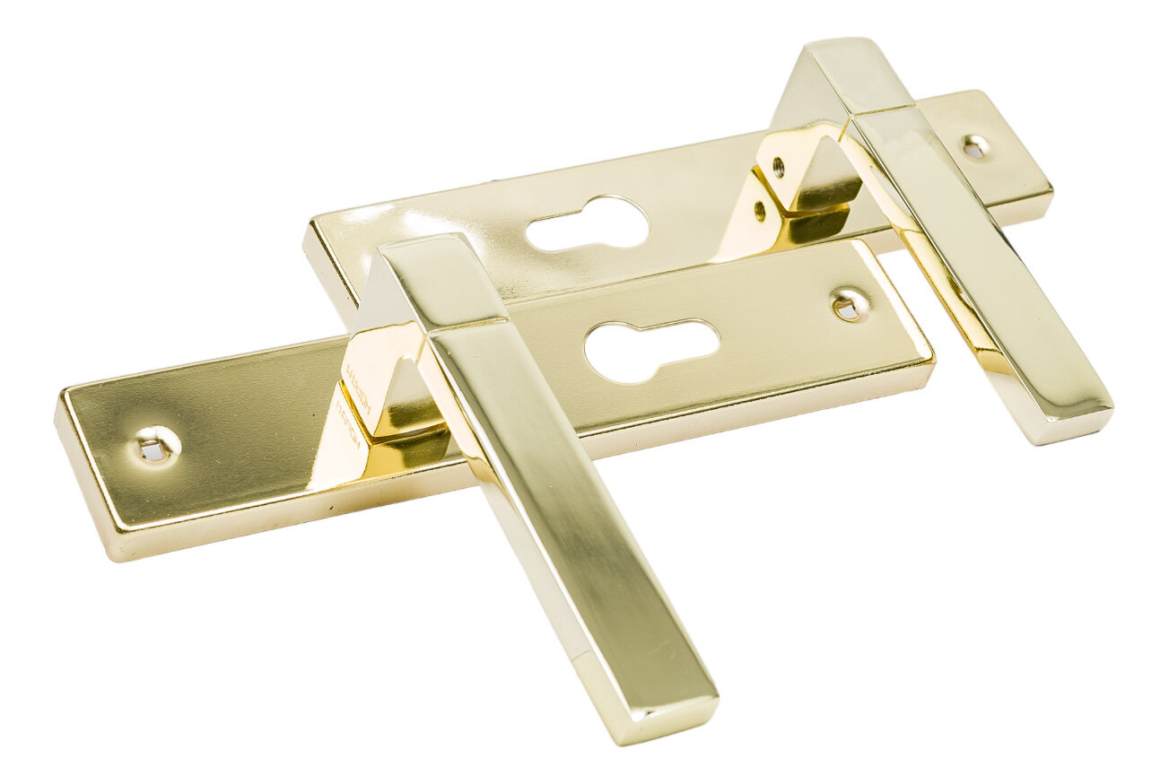 Нора-м NEW 109-55 мм золото Ручка двер. на планке 16904