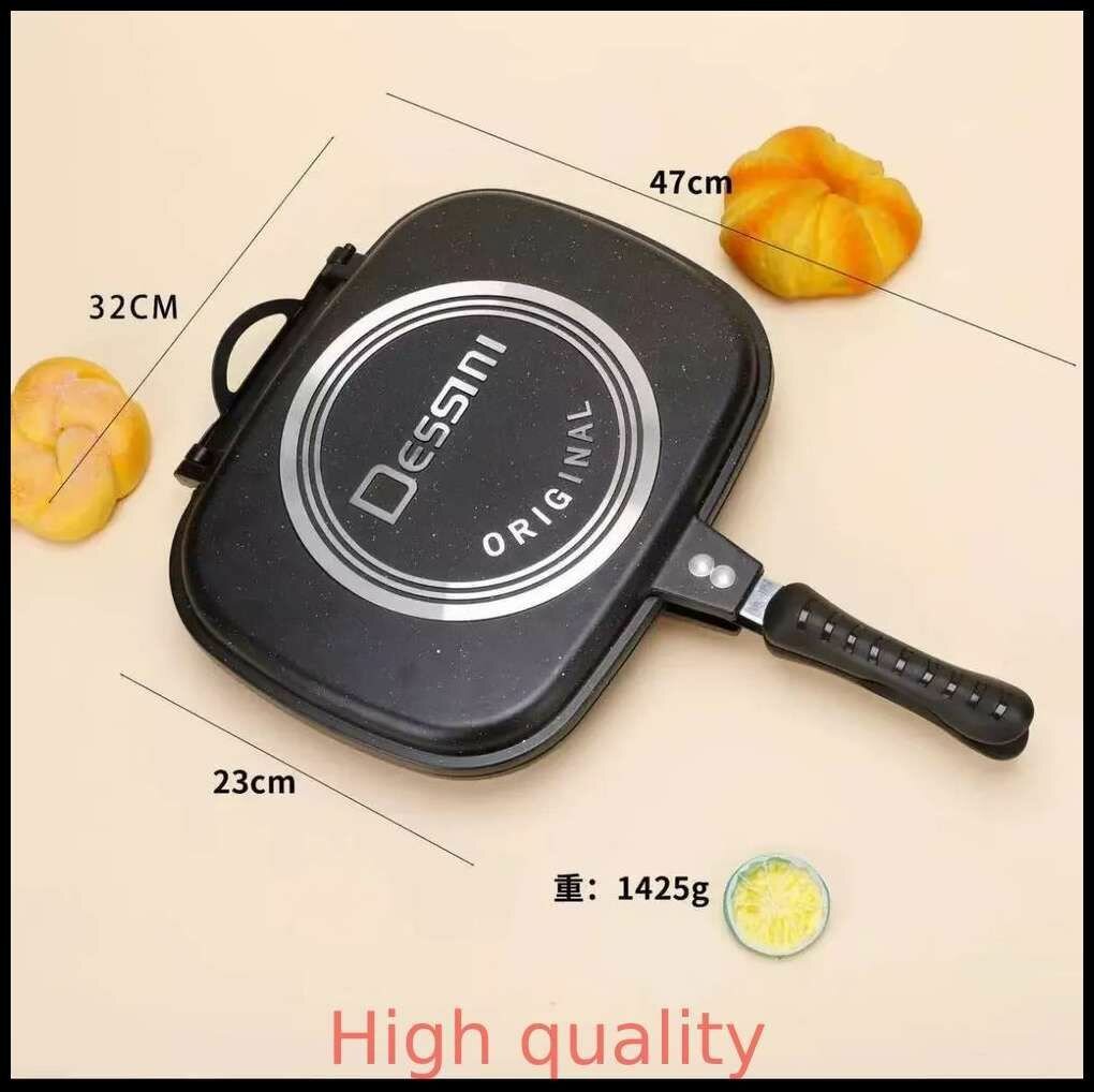 Самый популярный в 2026 годуСковорода-гриль, 32 см, с крышкой, с фиксированной ручкой