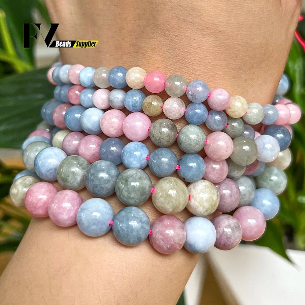 Натуральные морганит-нефритовые бусины Fascinante Viento 6/8/10 мм 8mm about44pcs