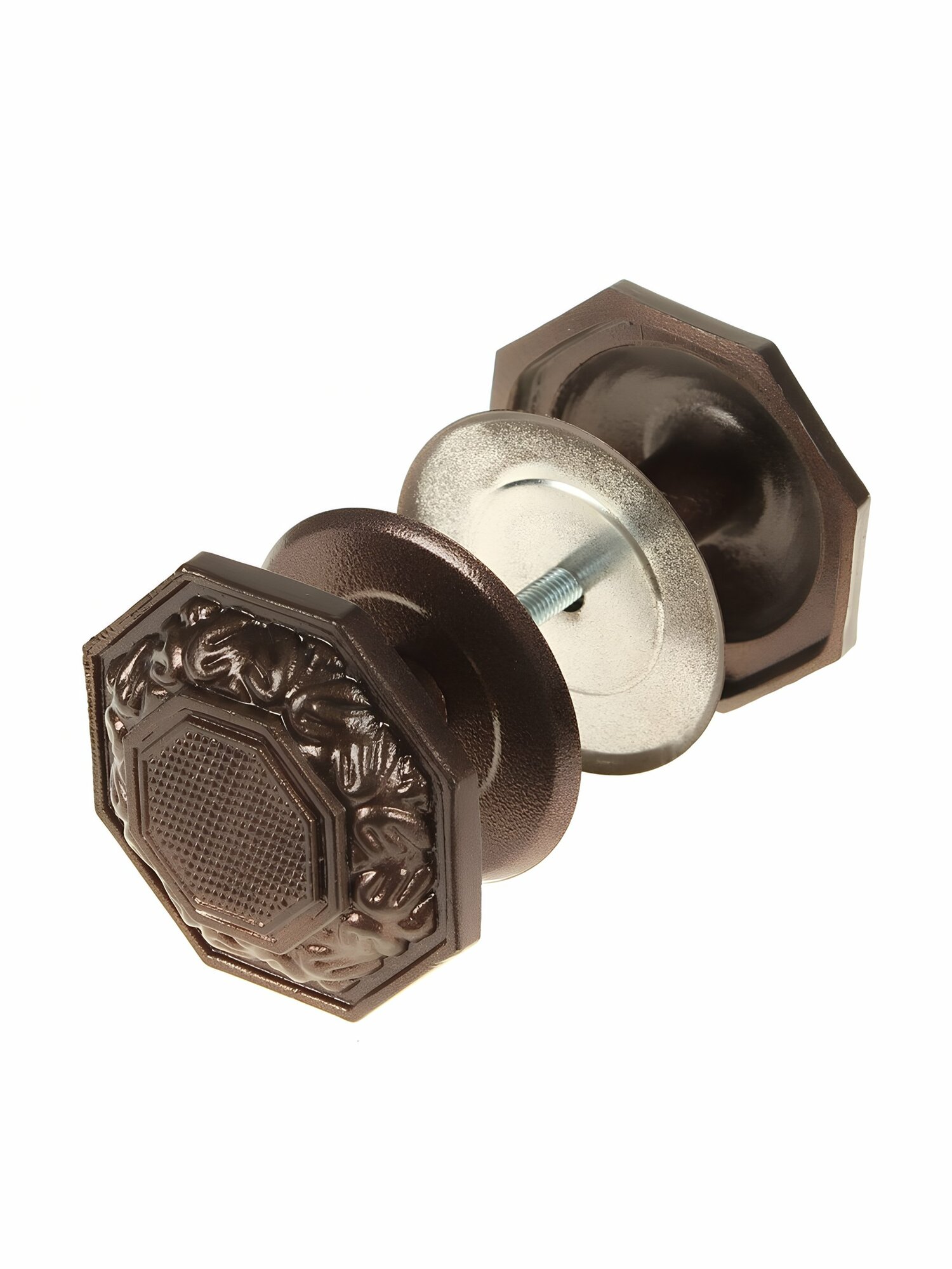 Ручка дверная Строммашина РД-1 08-Ш-001 круглая металлическая бронза 2 шт