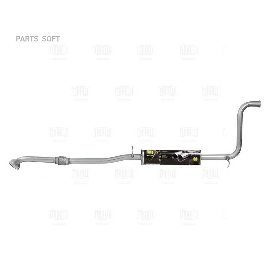 TRIALLI EAM0122 Глушитель лада Granta (10-) доп. (резонатор) с гофрой (нерж. алюм. ста