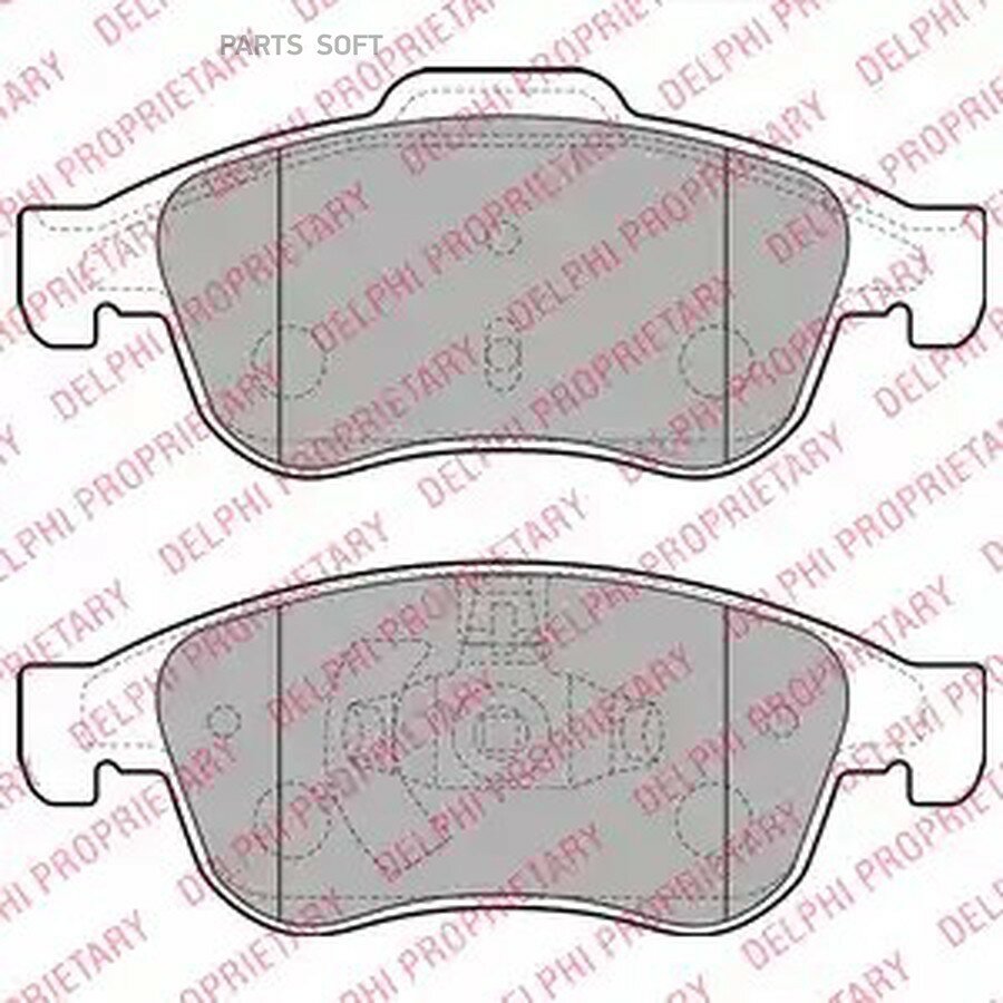DELPHI LP2152 колодки тормозные дисковые, передние комплект