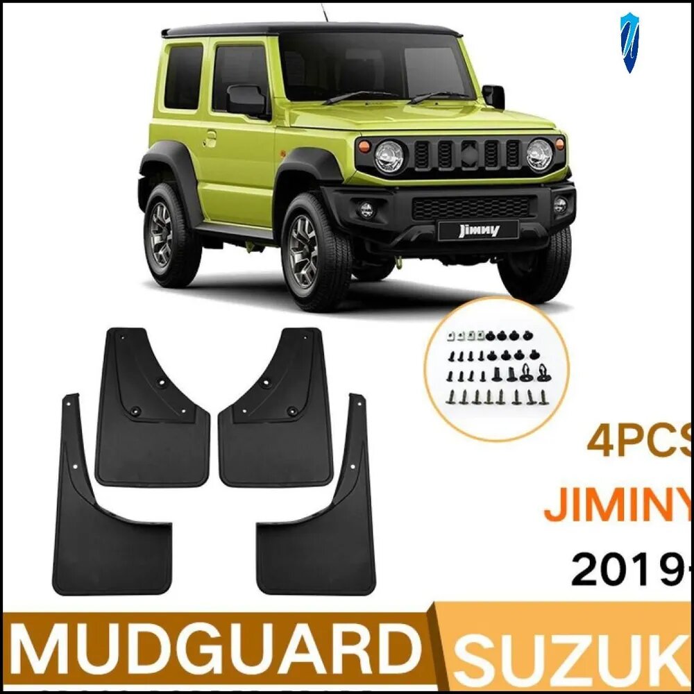 Брызговик Suzuki Jimny 2019-2023 черный ABS пластик 1 шт. Защита колес