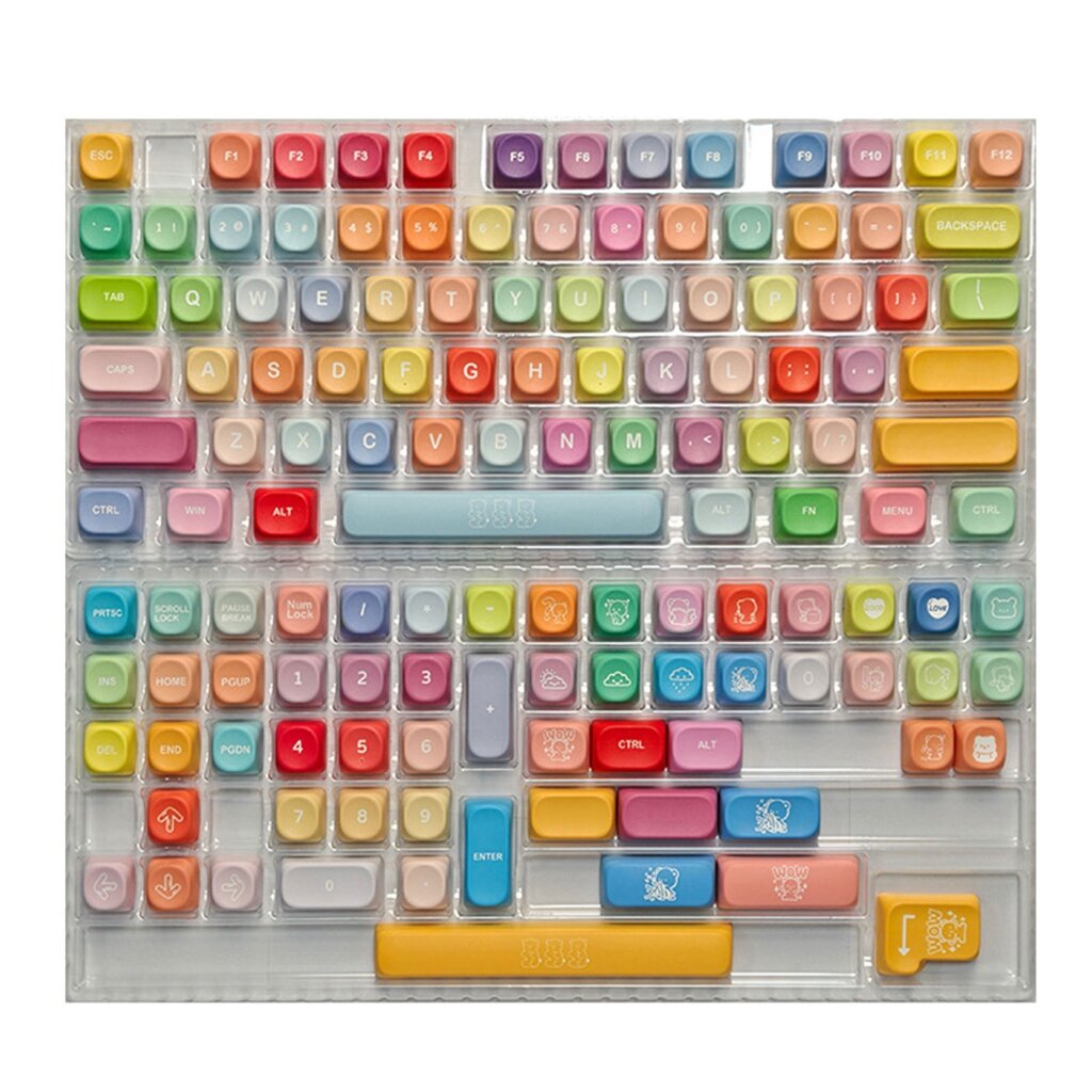 MOA Colorful Keycap Collection PBT Construction 132 Клавиши Для Игровых Клавиатур