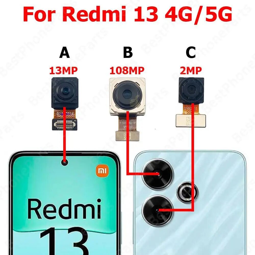 Камера задняя для Xiaomi Redmi 13 4G 5G, Camera BC