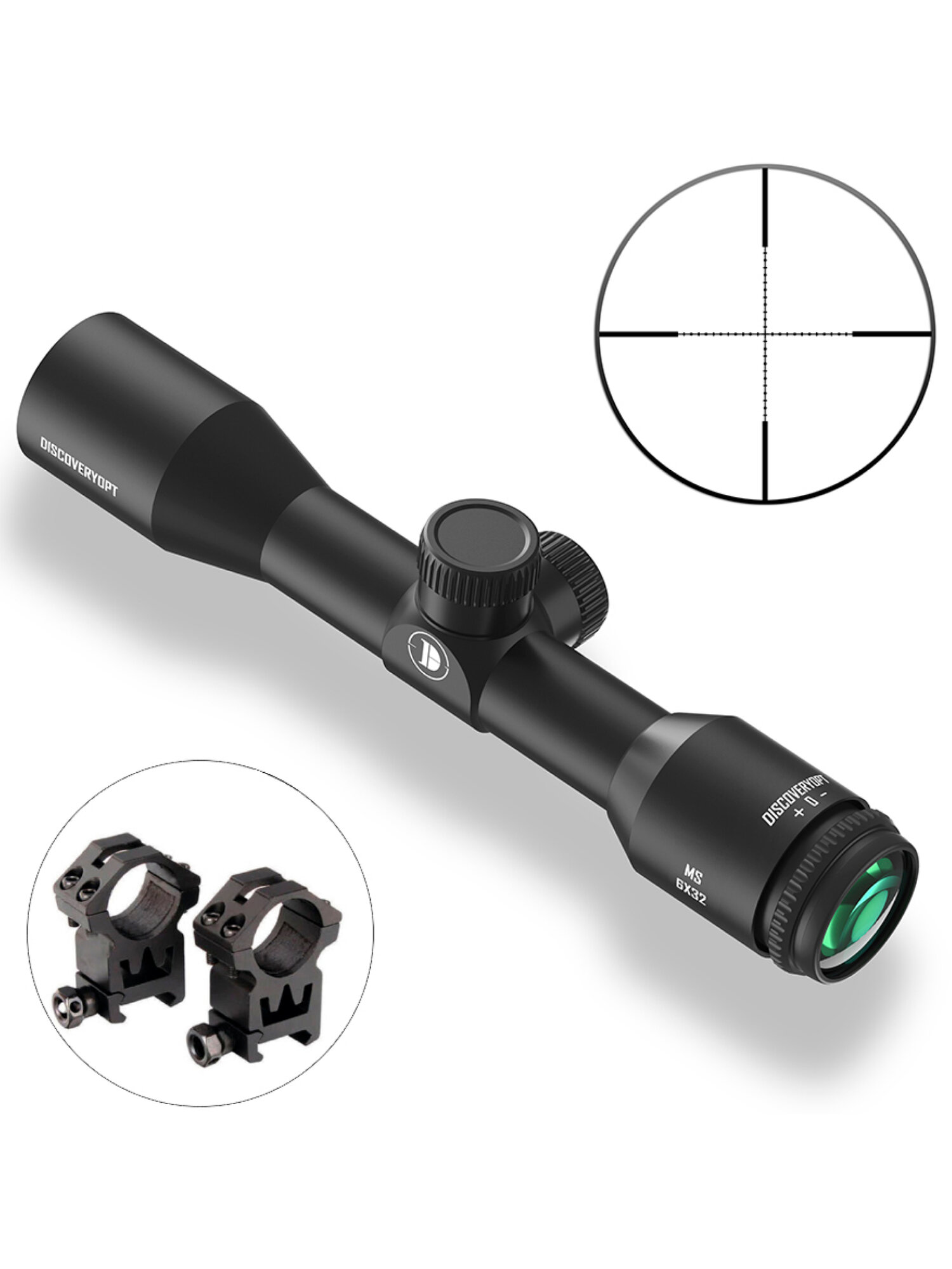 Оптический прицел Discovery MS 6X32AC, без подсветки, на Weaver