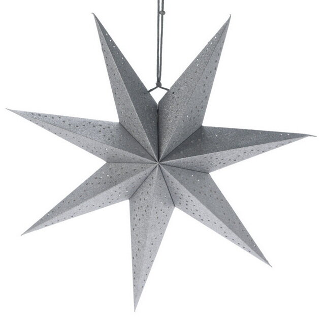 Подвесная звезда из бумаги Инес 45 см серебристая, Koopman, A64103310
