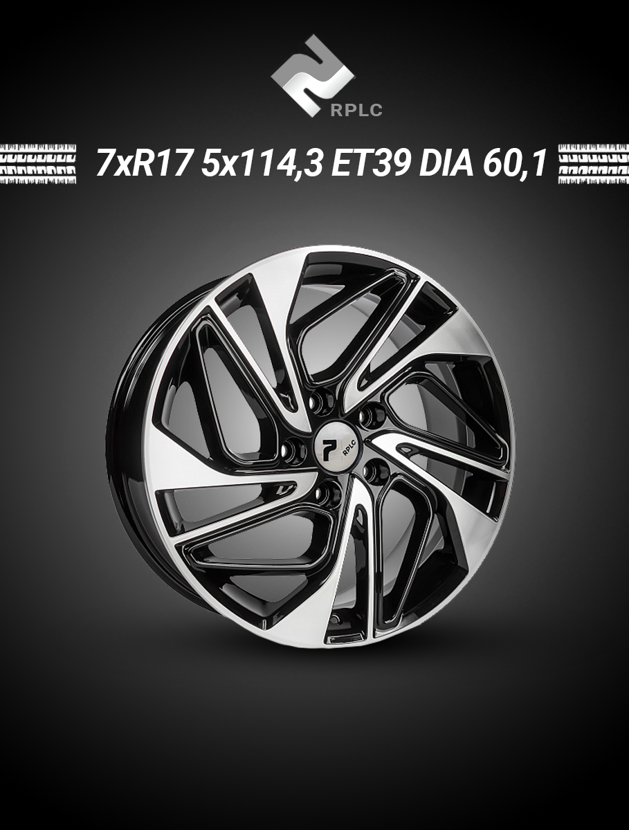Диск автомобильный RPLC (Вектор) TO206 7x17 5x114,3 ET39 60,1 BFP