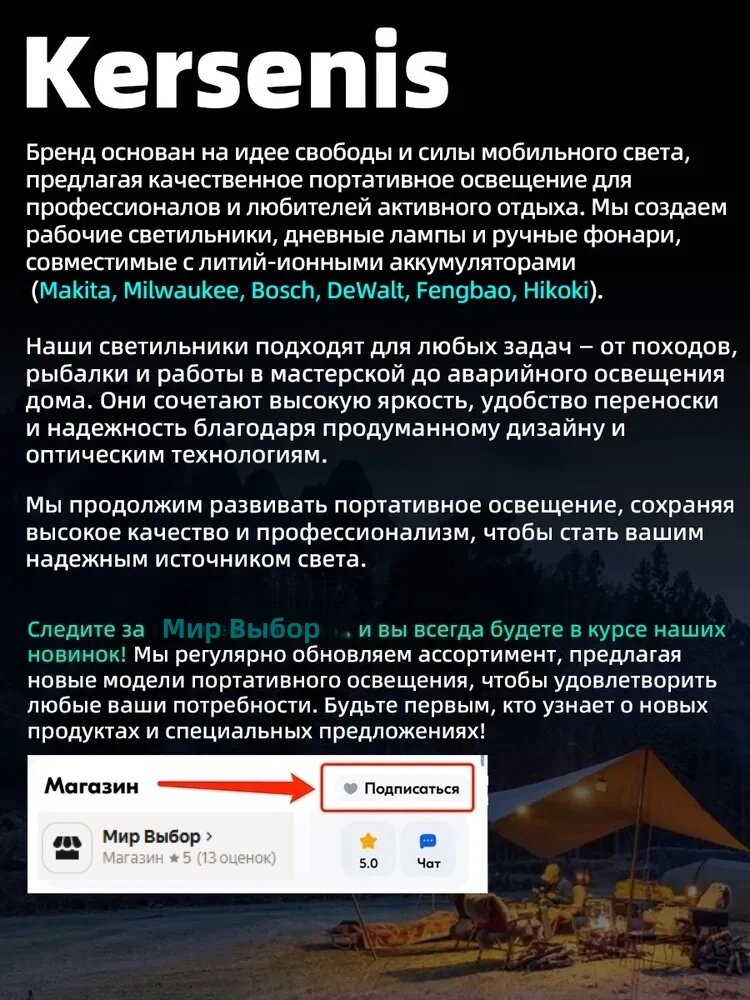 Фонарь-прожектор, для аккумуляторов Dewalt, оригинальный, IP65, черный, матовый — фото 1