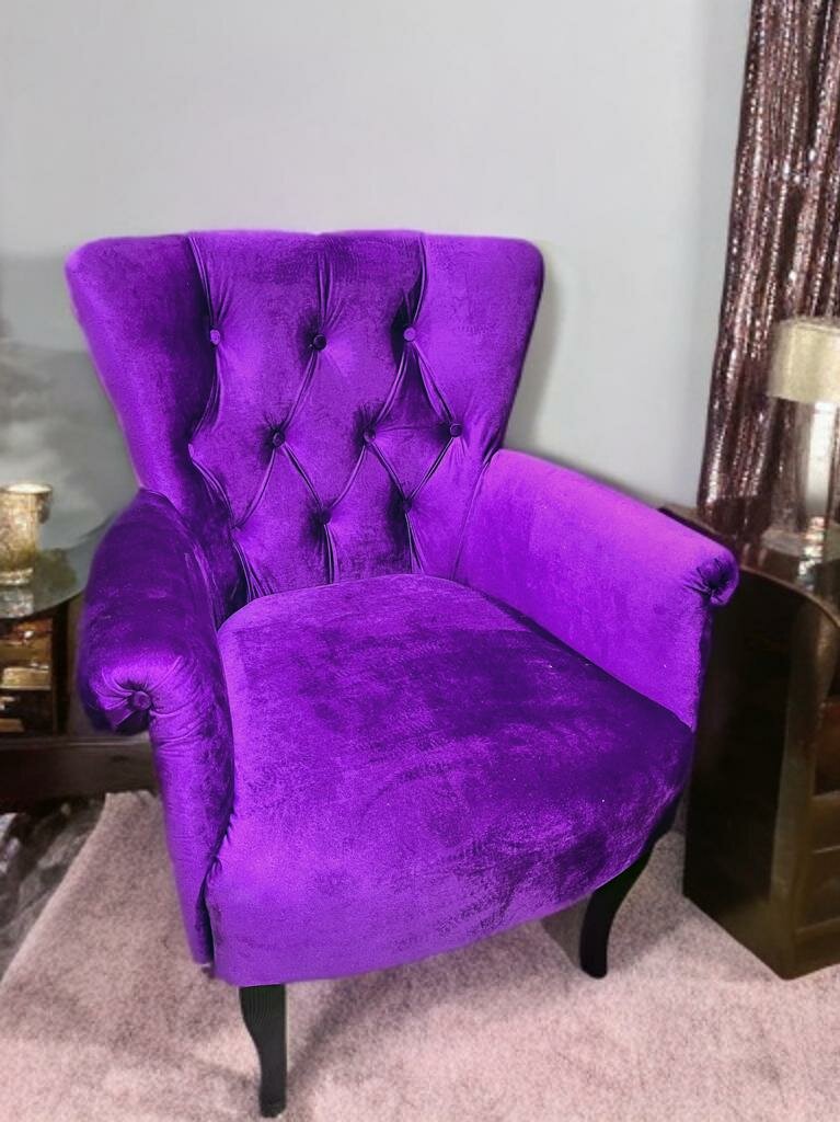 Кресло Вена, Базовые ткани, Velutto Soft цвет Фиолетовый, 6 кг