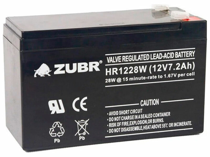 Аккумуляторная батарея Зубр HR12-28W 12V7.2Ah